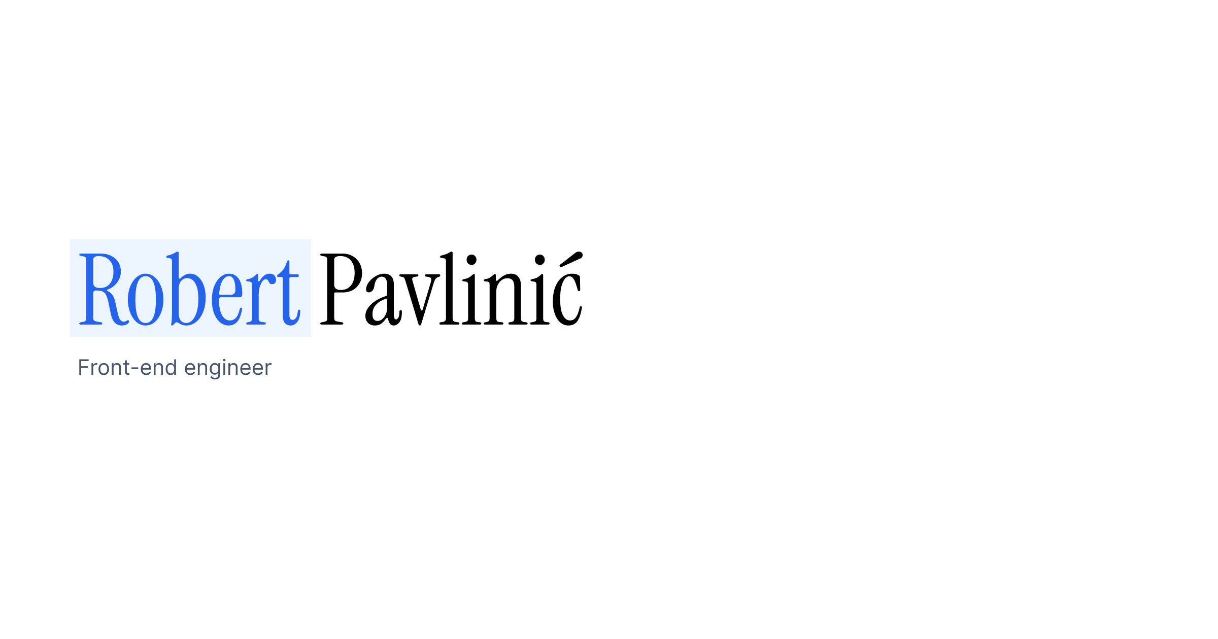 Robert Pavlinić - Personal website
